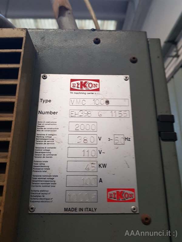 Centro di lavoro EIKON VMC 1000, in ottime condizioni - Ancona